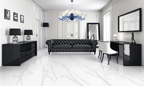 Marble Look Porcelain Tile - Marble Effect Wall & Floor Tiles